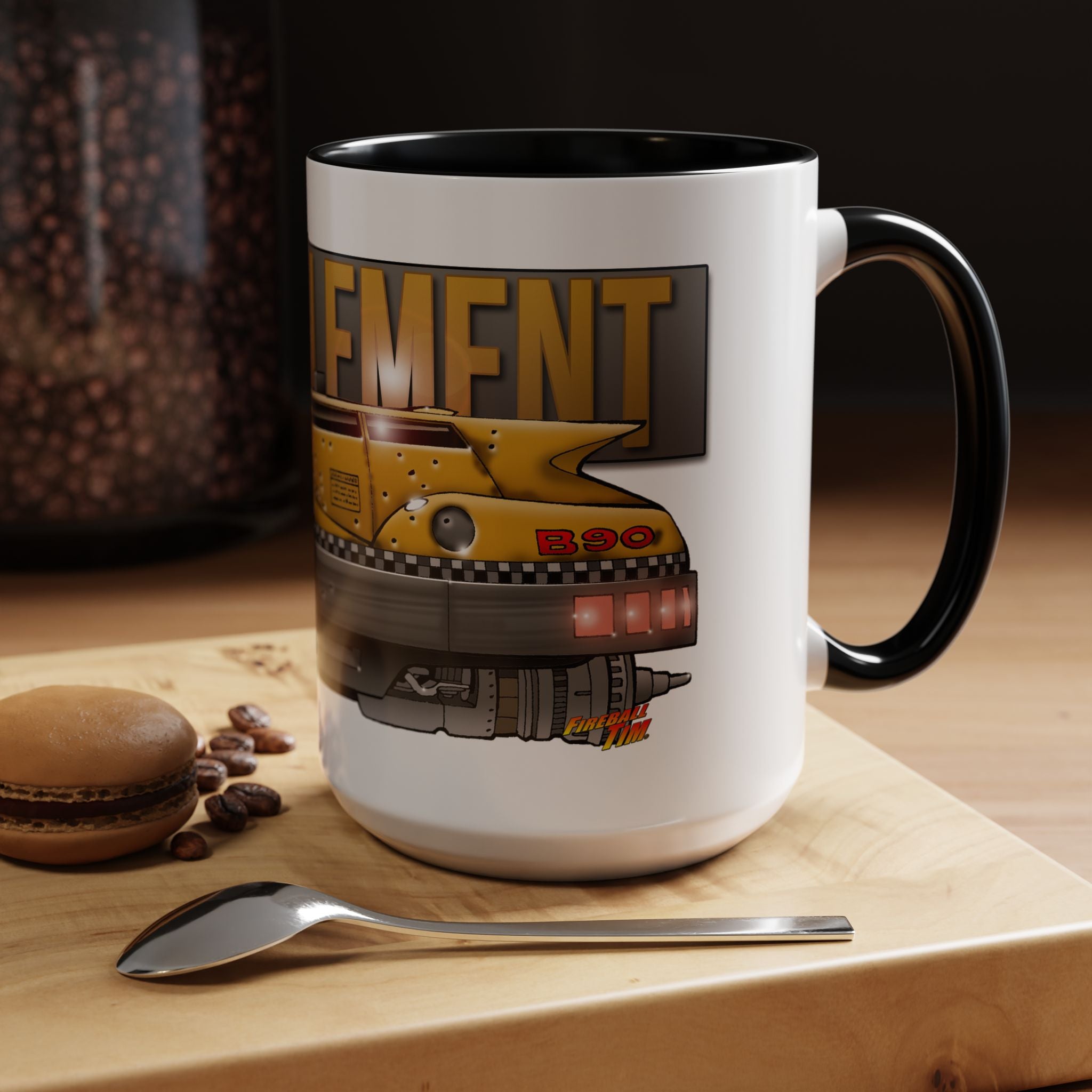 THE FIFTH ELEMENT Flying Taxi Movie Car Concept Art Coffee Mug 2 Sizes – Fireball Tim Garage