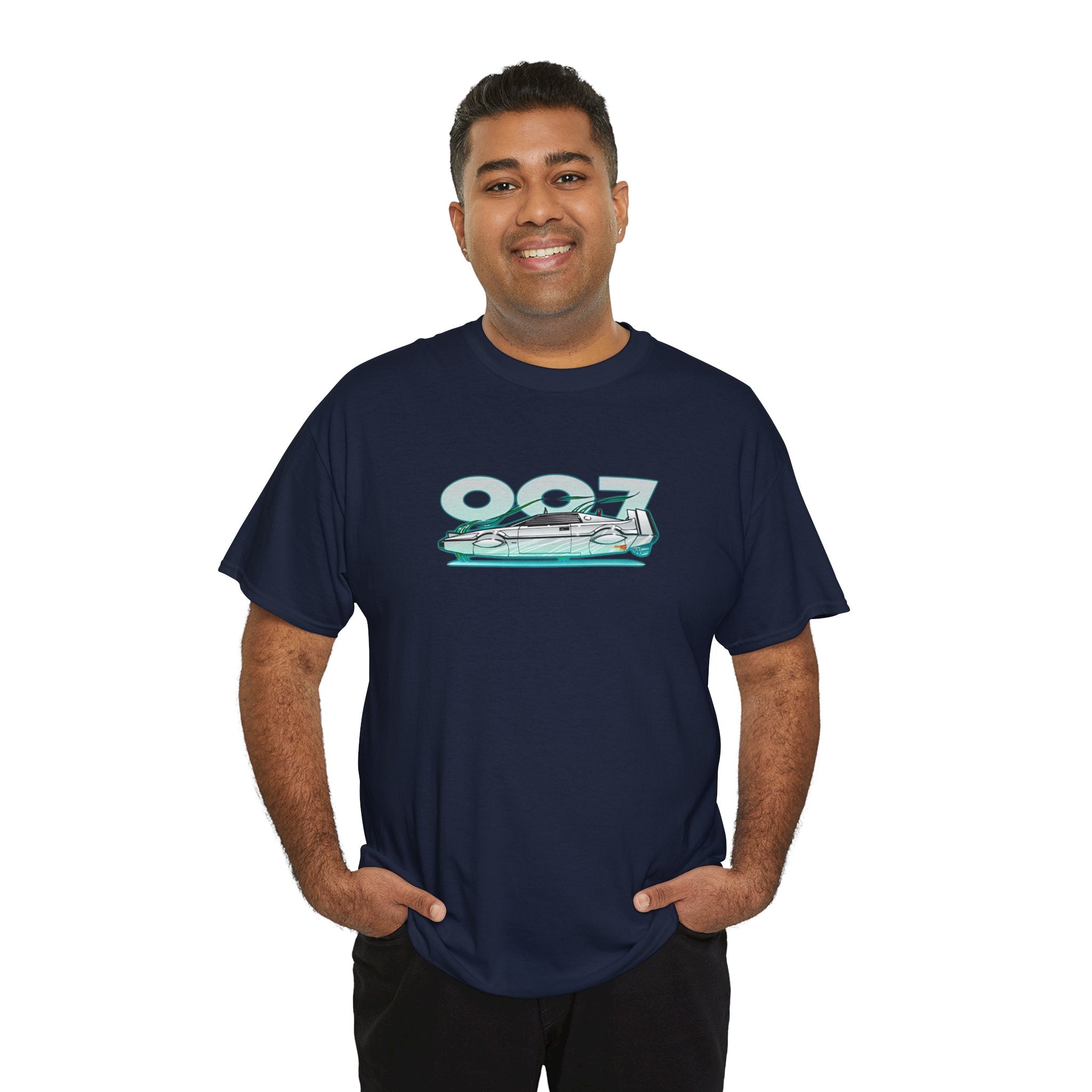 James Bond 007 LOTUS SUBMARINE Movie Car Fireball Art Heavy Cotton Tee ...