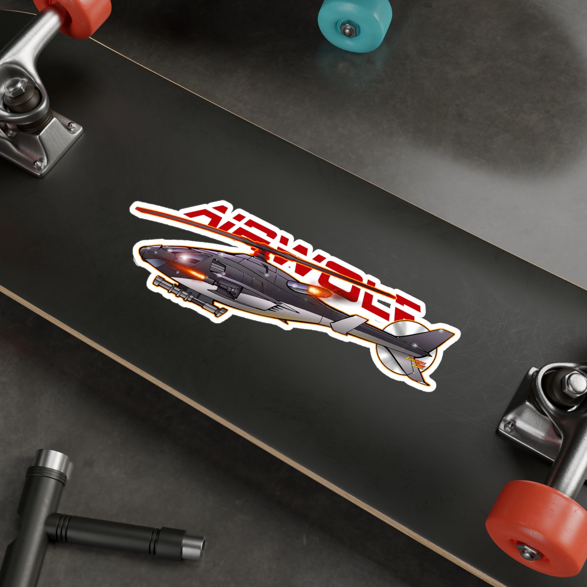 AIRWOLF Helicopter Concept Art Decal Sticker 4 Sizes – Fireball Tim Garage