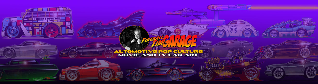 Fireball Tim Garage Best Hollywood-Inspired Custom Car Automotive Art